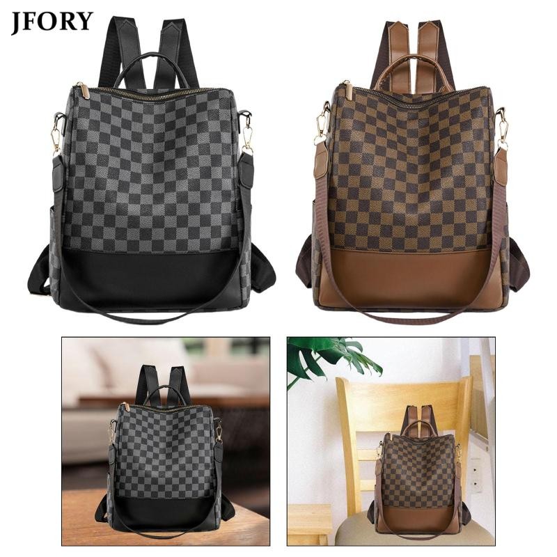 Jfory กระเป๋าเป้สะพายหลังผู้หญิง PU หนัง Casual Daypack สําหรับ Commuting Dating กิจกรรมกลางแจ้ง ...