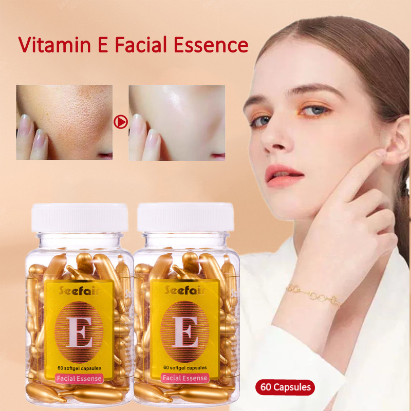 Seefair Vitamin E Facial Essence 60Capsules VE Soft Capsule ให้ความชุ่ม ...