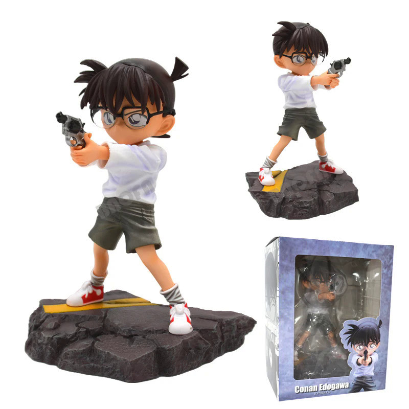 18cm Detective Conan Anime Figure Raise A Gun Conan Edogawa Action ...