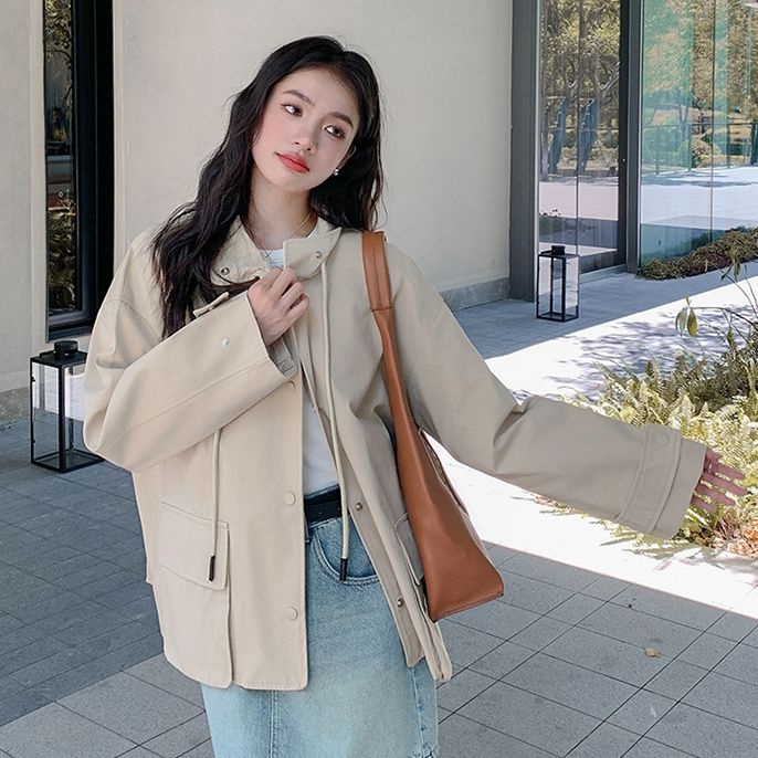 Overalls Jacket Windbreaker High-End Casual ฤดูใบไม้ร่วงหลวม | Shopee ...