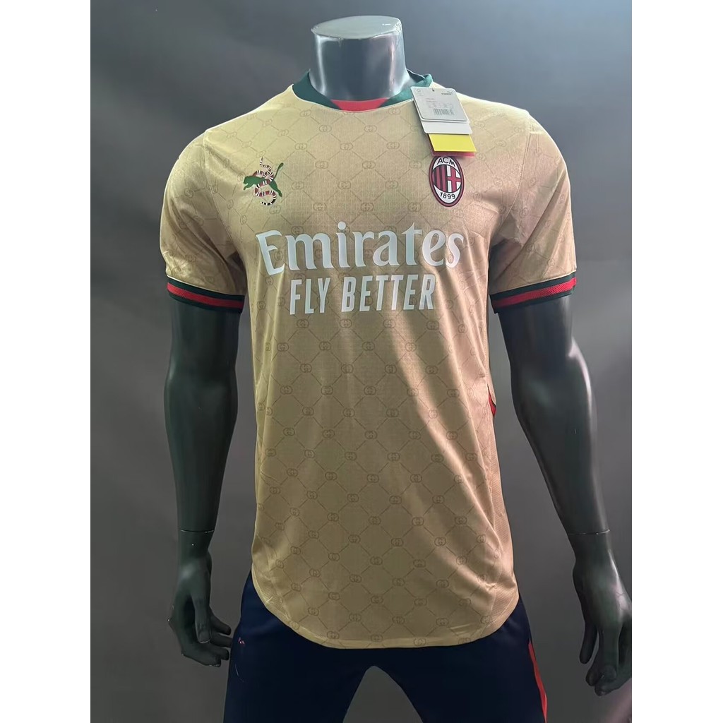 Player Edition 2425 AC Yellow Special Edition Football Top Sports เสื้อ ...