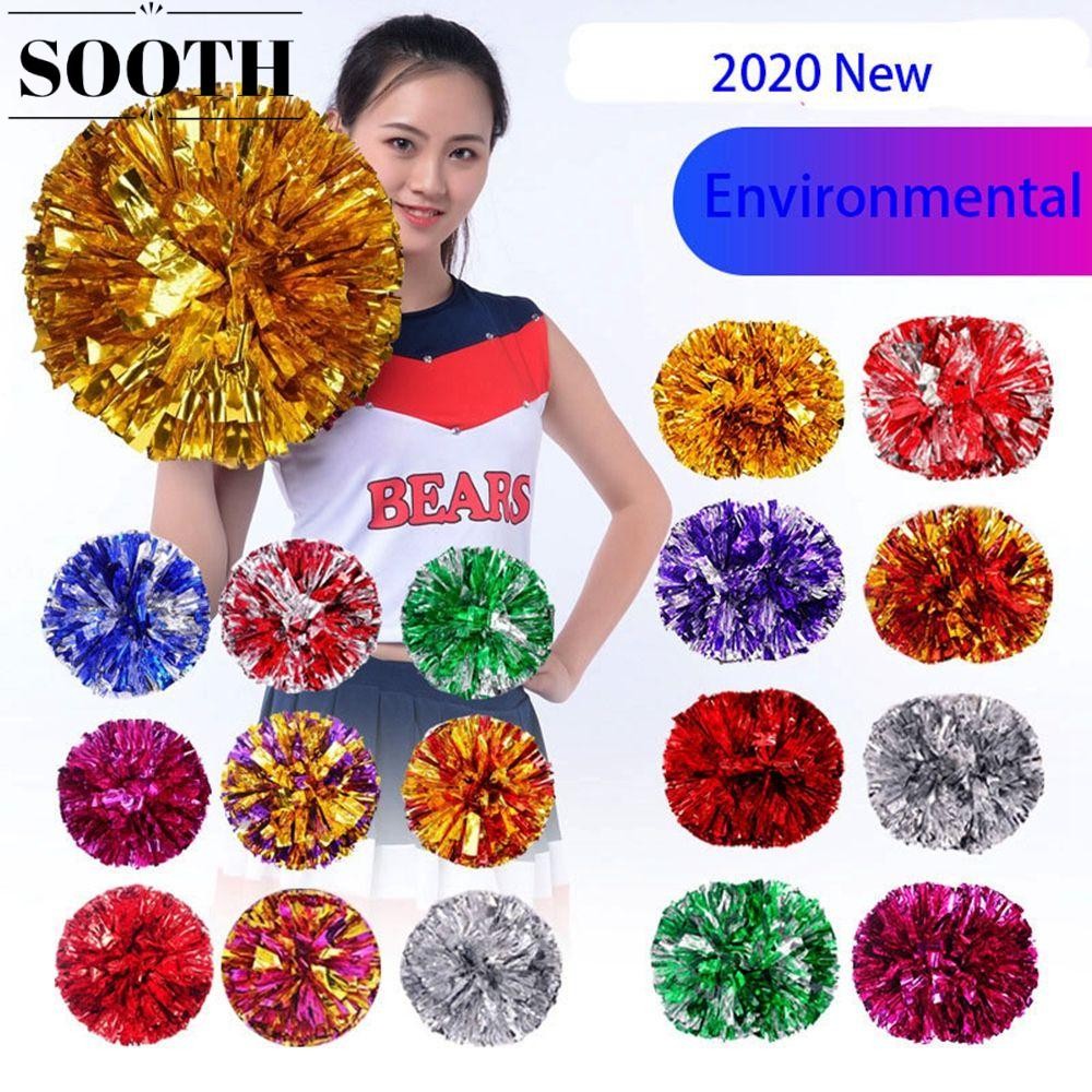SOOTH เชียร์ลีดเดอร์ Pom Poms Double hole handle แหวนนิ้วสไตล์การ ...