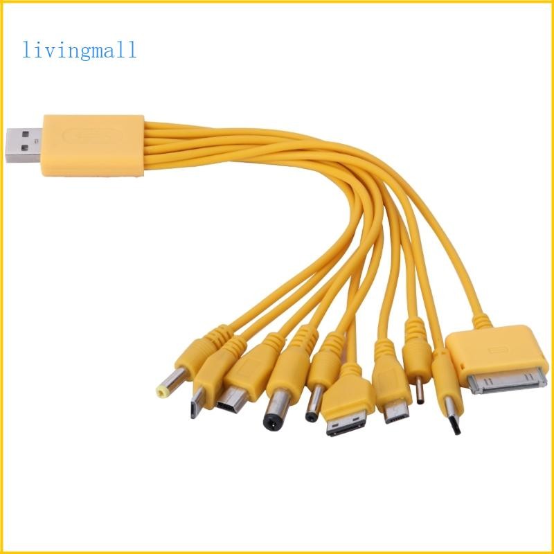 LIVI Eye Catching สาย USB สีเหลือง สายชาร์จ USB สายชาร์จหลายอุปกรณ์อะแด ...