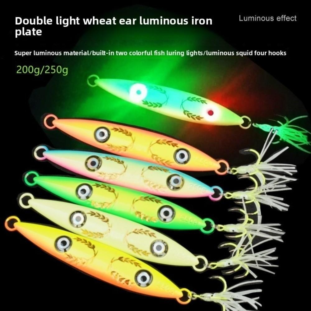 WONDA Luminous UV Fishing Bait & Hook Stripe พร้อม Light Metal Fishing ...
