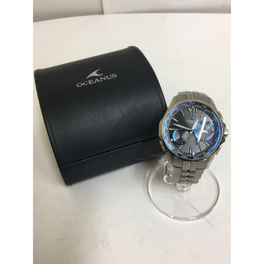 CASIO Wrist Watch Oceanus Manta Electromagnetic Wave Men's Solar Analog ...