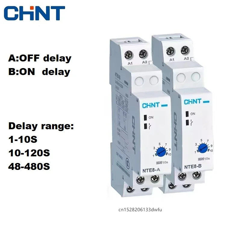 Chint NTE8 Series Time Delay รีเลย์ควบคุมปิดเปิด Delay NTE8-A NTE8-B ...