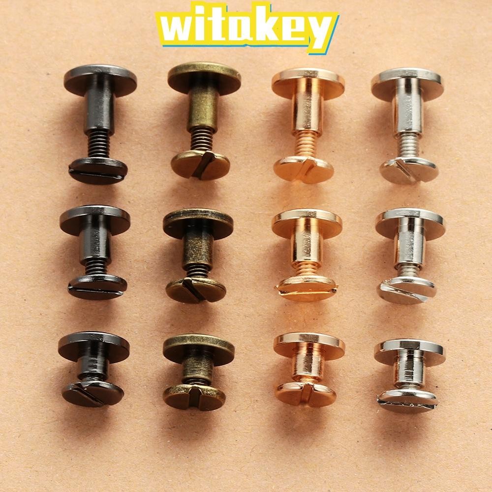 Witakey 10 ชิ้น 5/6.5/8 มม.สายรัด Rivets สกรูกระเป๋าเดินทางหัตถกรรมเสื้อผ้า/กระเป๋า/รองเท้าเล็บ ...