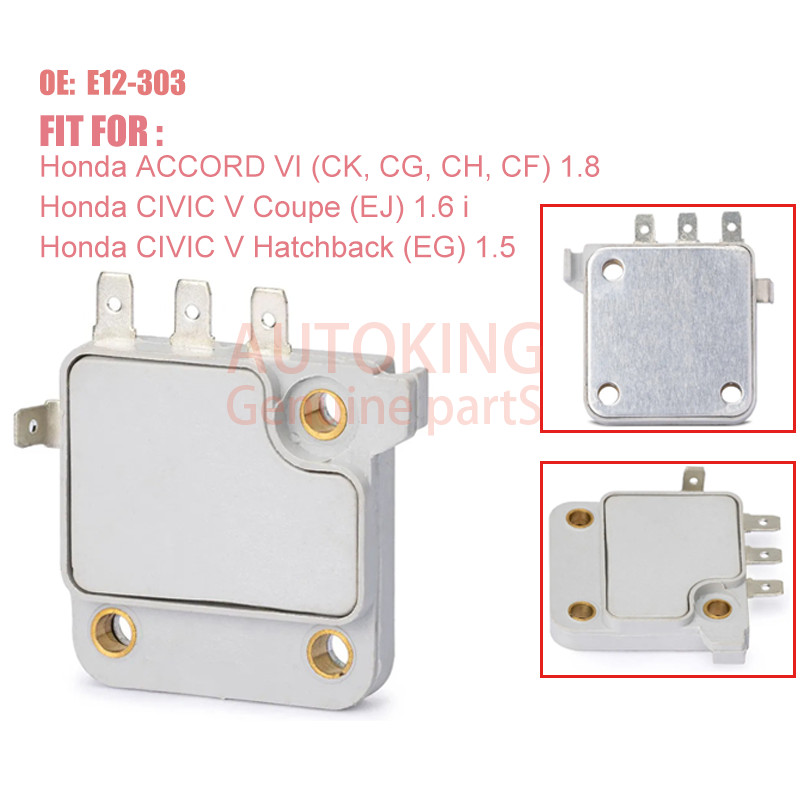 โมดูลควบคุมการจุดระเบิด E12-303 E12303 สําหรับ Honda Accord (CK, CG, CH, CF) 1.8 CIVIC (EG) 1.5 ...