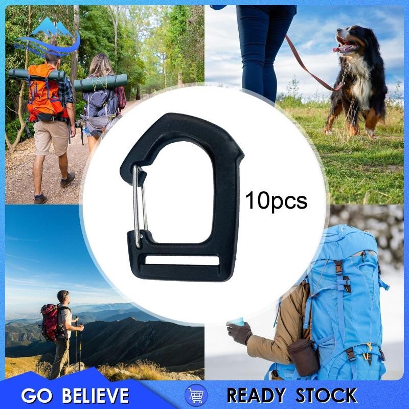[Highlife1] 10x Webbing Strap Hook Heavy Duty Webbing Connecting Clip ...