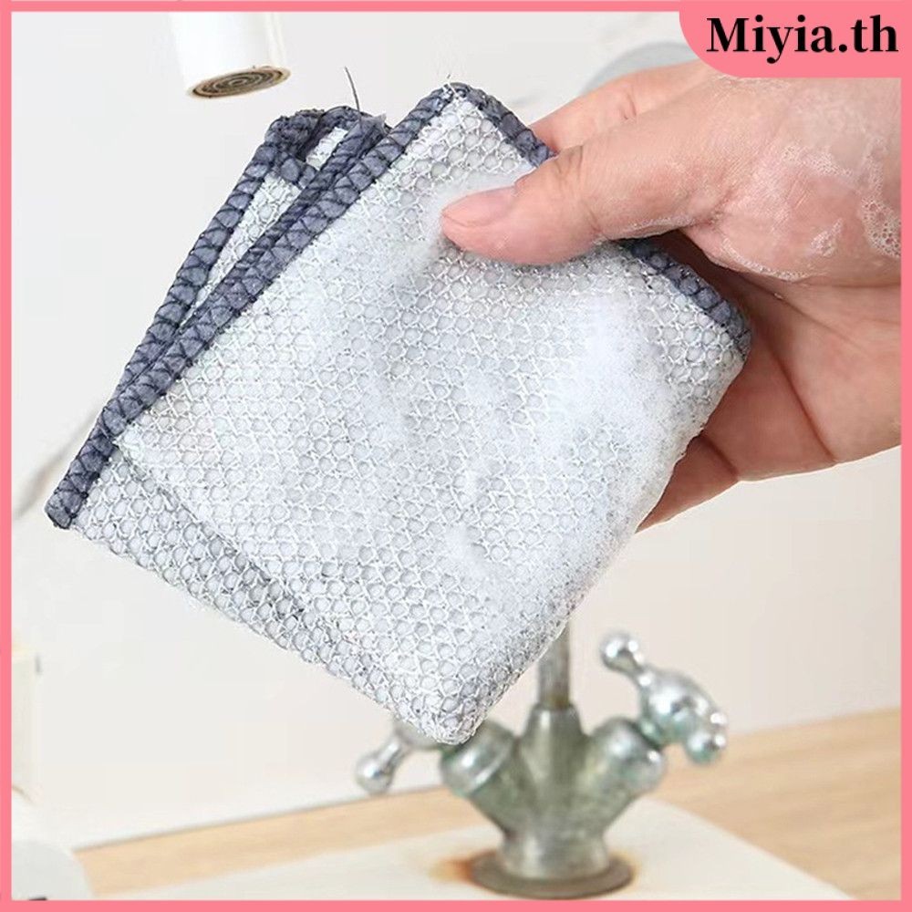 Silver Rag ไนลอนอุปกรณ์ทำความสะอาดห้องครัวผ้าเช็ดจานตามลำดับผ้าขนหนู ...