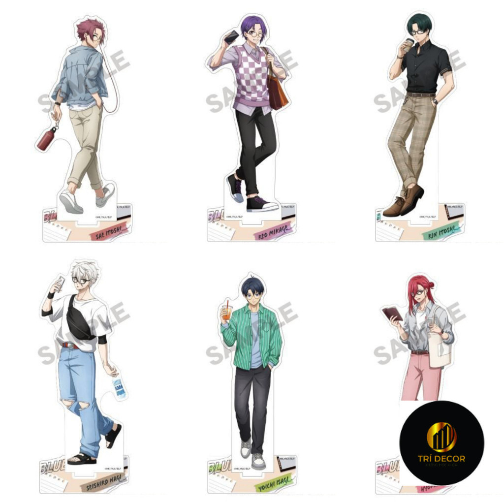 BLUE LOCK Rin Isagi Reo standee โมเดลรูปปั้นอะคริลิคอะนิเมะ micha chibi ...