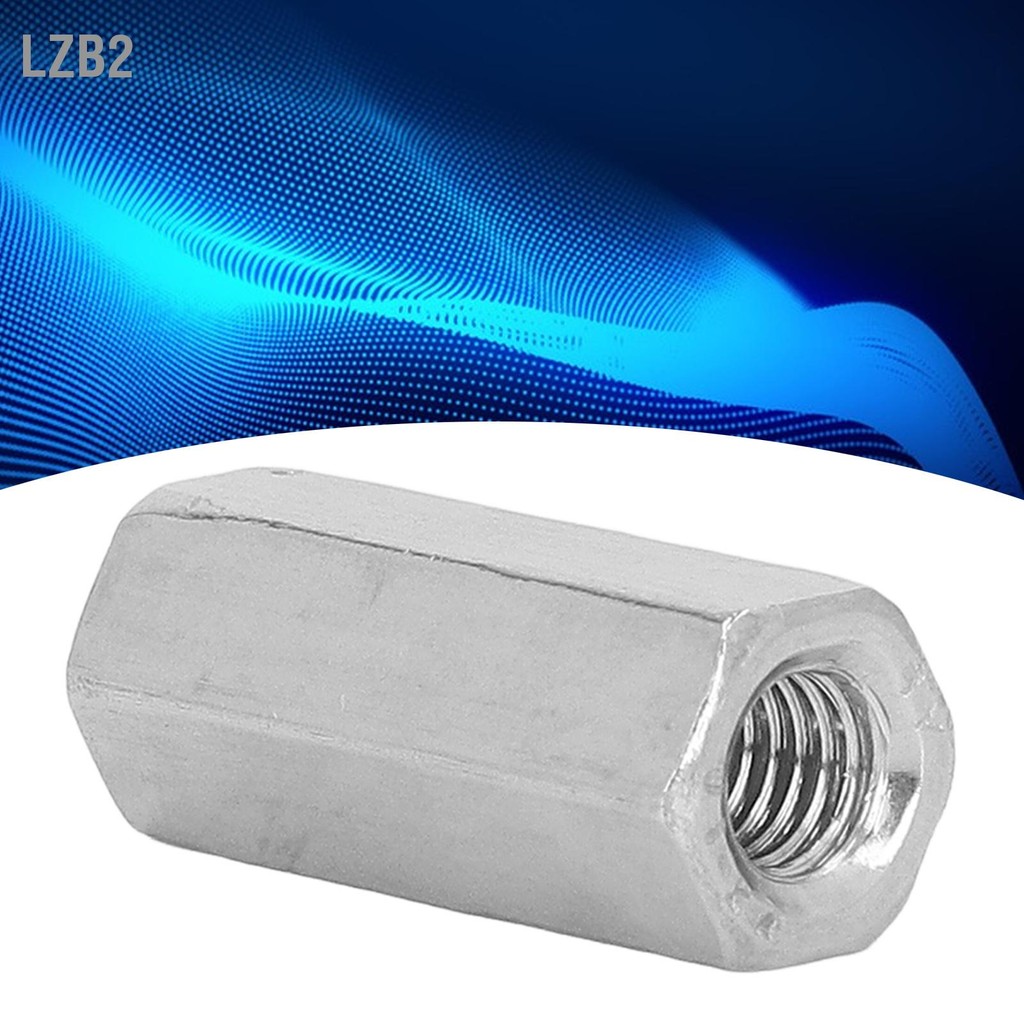 LZB2 20 ชิ้น Hex Coupling Nut M6x1 L25mm สแตนเลสเกลียวตัวเชื่อมต่อ ...