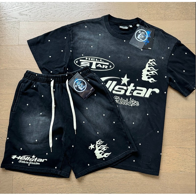 สต็อกพร้อม Real Shot Hellstar Washing Water ใช้กางเกงขาสั้นลําลองขายส่ง ...