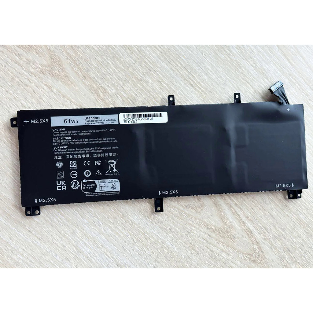 TOTRM T0TRM แบตเตอรี่แล็ปท็อป for For Dell XPS 15 9530 Precision M3800 ...