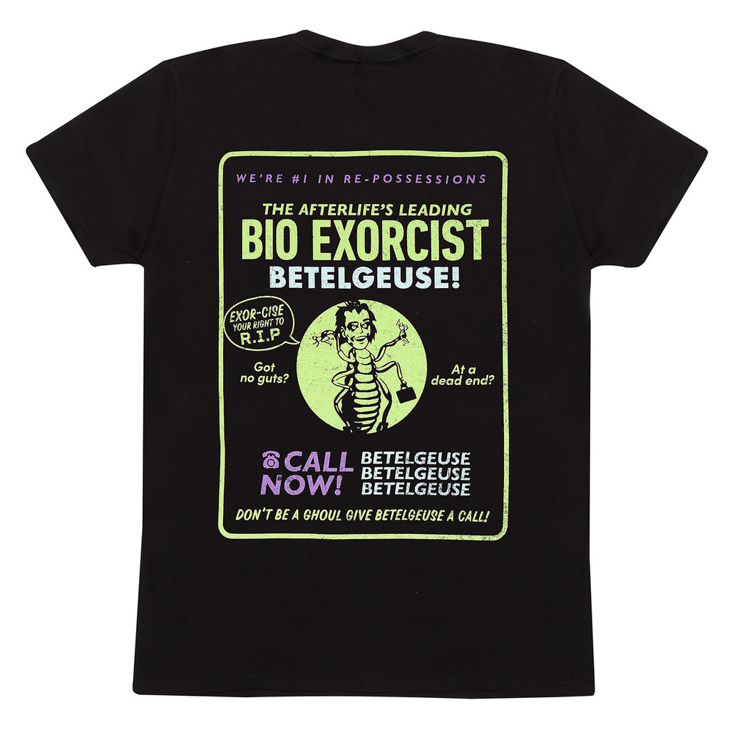 Beetlejuice 2 'Bio Exorcist'/ฤดูร้อนใหม่พิมพ์รอบคอแขนสั้น/ผ้าฝ้าย 100 % ...