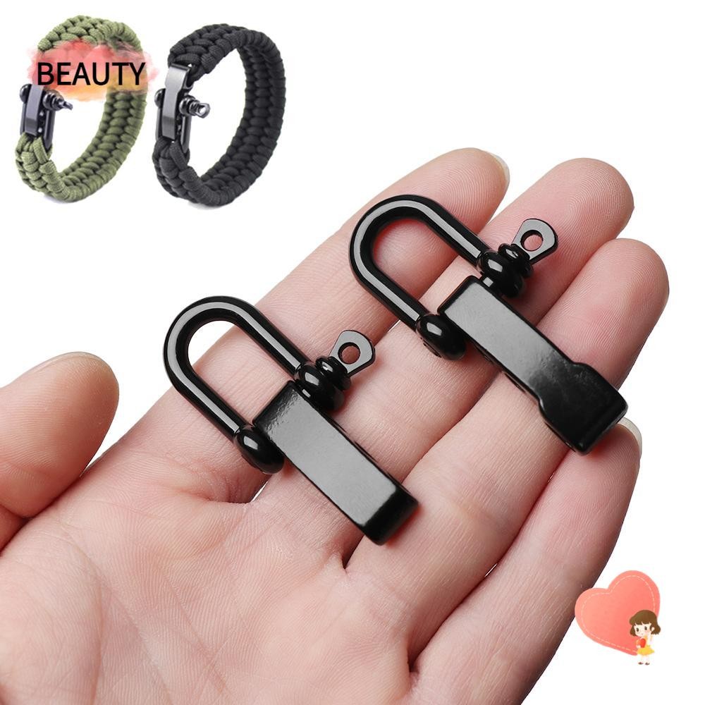 Beauty 1/2 ชิ้น U-Shaped Shackle Buckle สีดําสแตนเลสเครื่องมือกลางแจ้ง ...