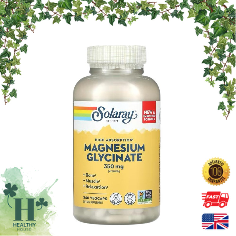 พร้อมส่ง Solaray Magnesium Glycinate High Absorption 350 mg 120 & 240 ...