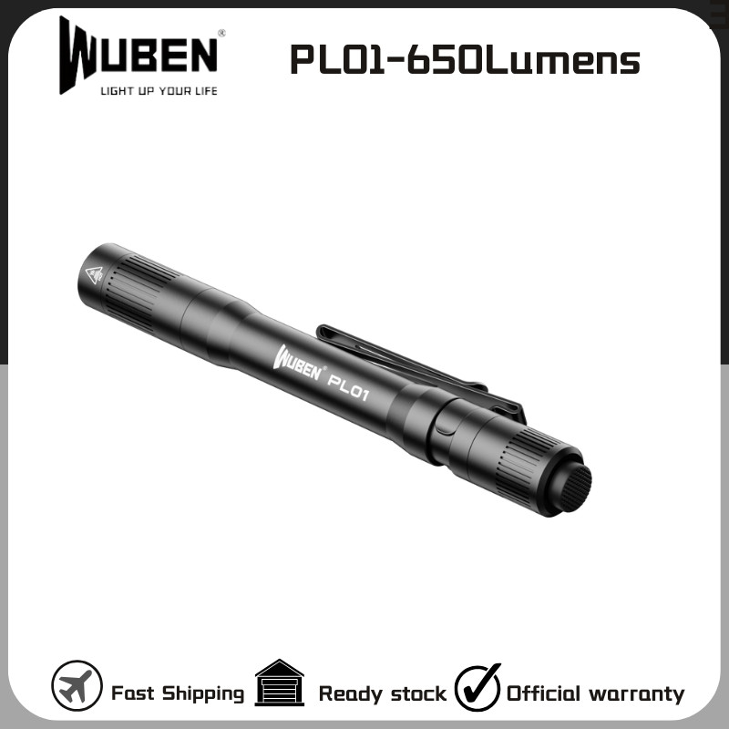 WUBEN PL01 ปากกาไฟฉายชาร์จไฟ 650 Lumens พกพา EDC กันน้ำ สำหรับไฟฉุกเฉินกลางแจ้ง | Shopee Thailand