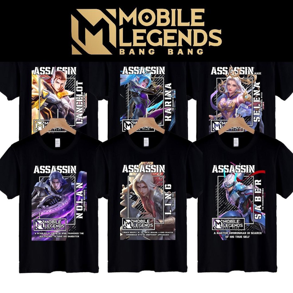 ใหม่ ASSASSIN MLBB Mobile Legends Baju game tshirt เสื้อยืดผ้าฝ้าย ...