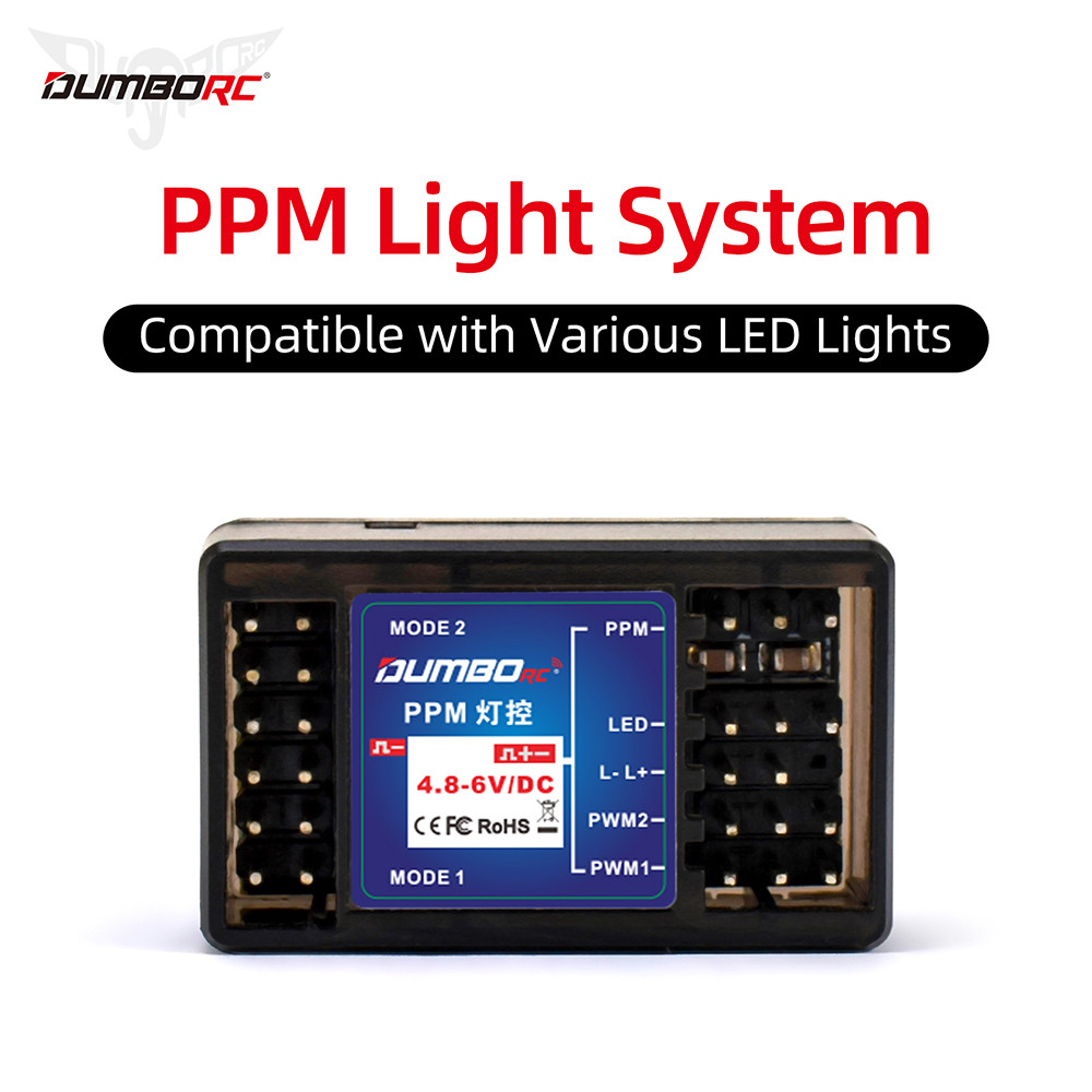 DUMBORC PPM ระบบไฟจําลอง PPM ตัวควบคุมไฟ DC4.8-6V เข้ากันได้กับไฟ LED ...