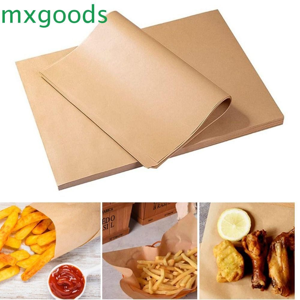 MXGOODS 100ชิ้น เดลี่แผ่นกระดาษขี้ผึ้ง,กระดาษห่อซานิช ไม่ใช่-ติด,เสื่อคุกกี้ทิ้งตะกร้าอาหารสี ...