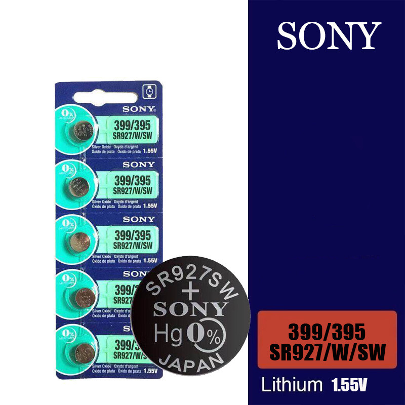 Battery ถ่าน SONY 399/395 หรือ SR927/W/SW ของแท้ % (1 แผง 5 เม็ด ...
