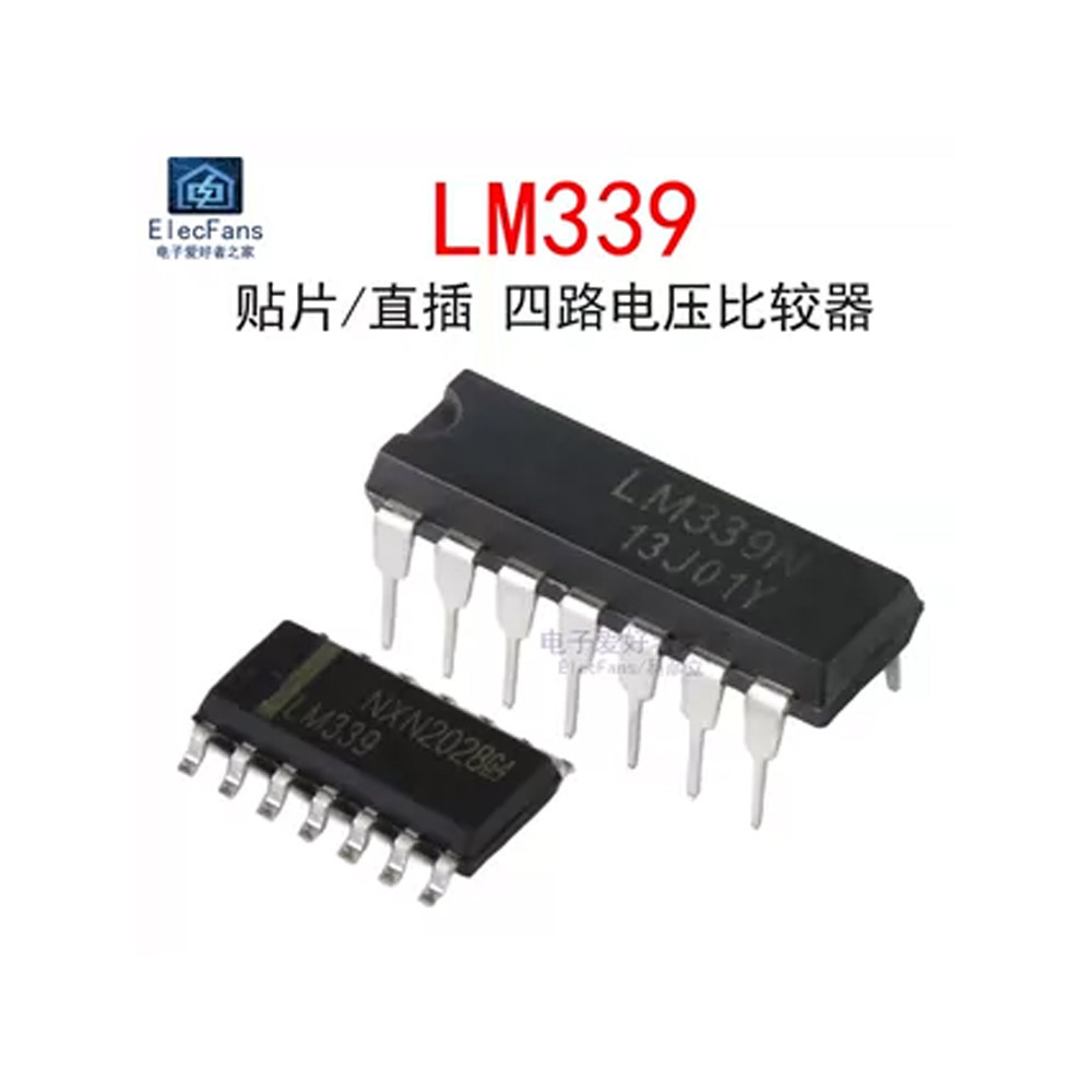 Lm339 ชิปตัวขยายแรงดันไฟฟ้าสี่ช่อง 4-Channel In-Line DIP-14 Patch SOP ...