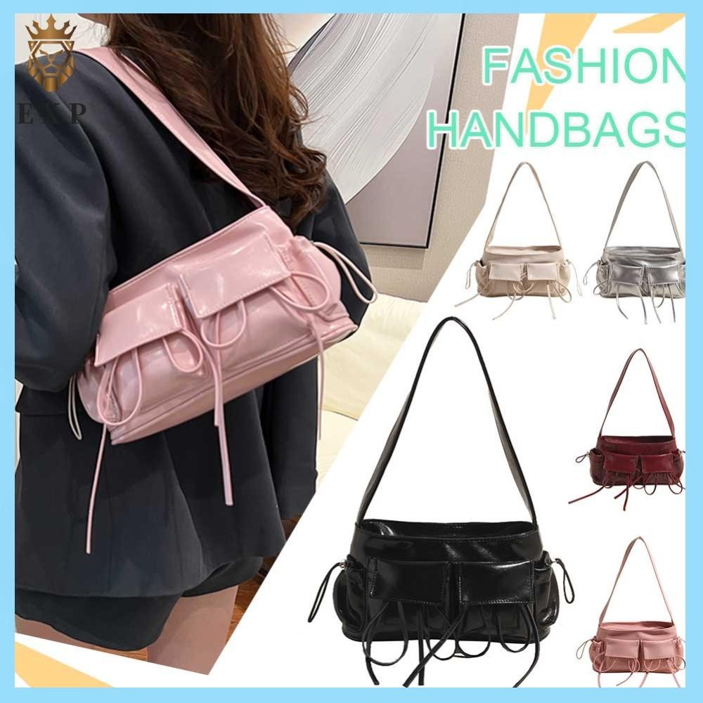 [explosion1.th] กระเป๋าสะพายไหล่น่ารักสําหรับผู้หญิงพร้อมโบว์กระเป๋าใต้วงแขนขนาดเล็กหนัง PU ...