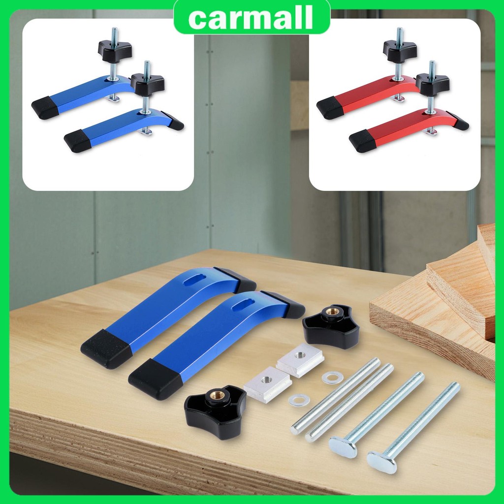 2 ชิ้น T Track Hold Down Clamp ชุดอลูมิเนียม T Slot Clamp งานไม้ T Bolt ...