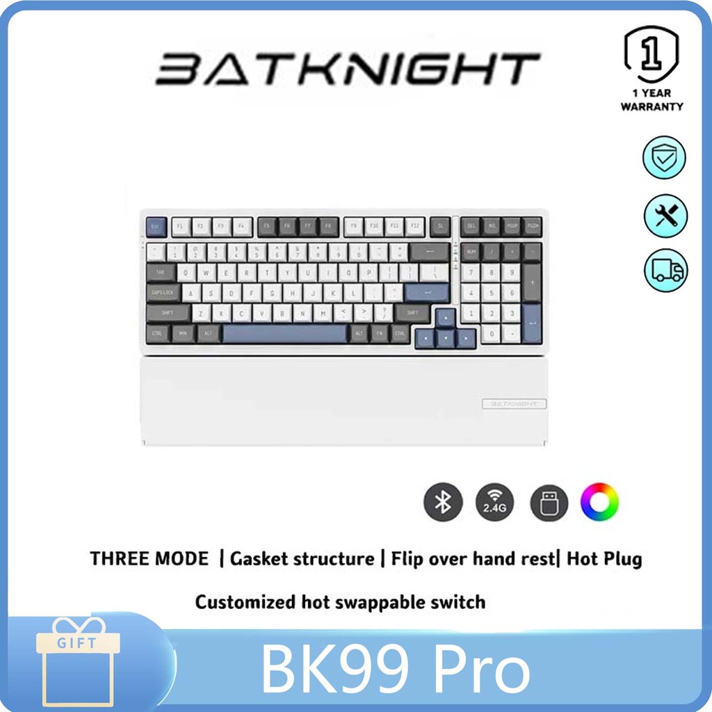 Batknight BK99 Pro คีย์บอร์ดอัจฉริยะพร้อมที่จับพับได้อุปกรณ์เสริมที่กําหนดเอง 3 โหมด ปลั๊กกุญแจ ...