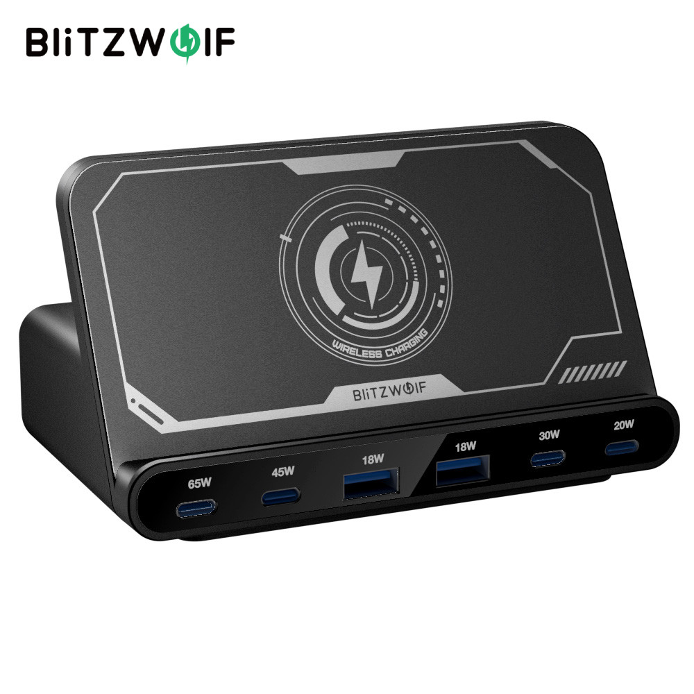 Blitzwolf® Bw-s27 160W 6-พอร์ตUSB PD Desktop Fast Charger 2USB-A + 4USB-C PD3.0 QC4.0 AFC FCP ...