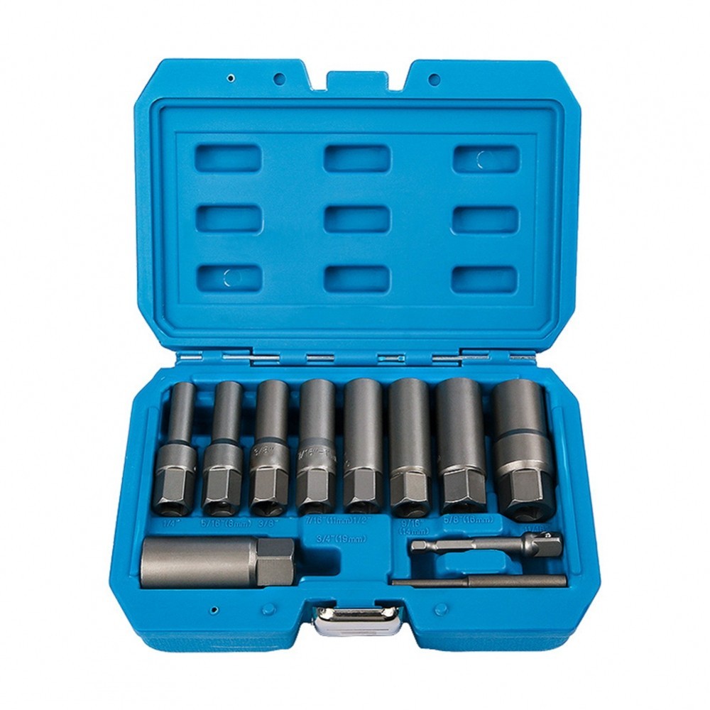 Nut Bolt Extractor 3/8" ประแจไดรฟ์ Cr-Mo Steel Construction Reverse ...