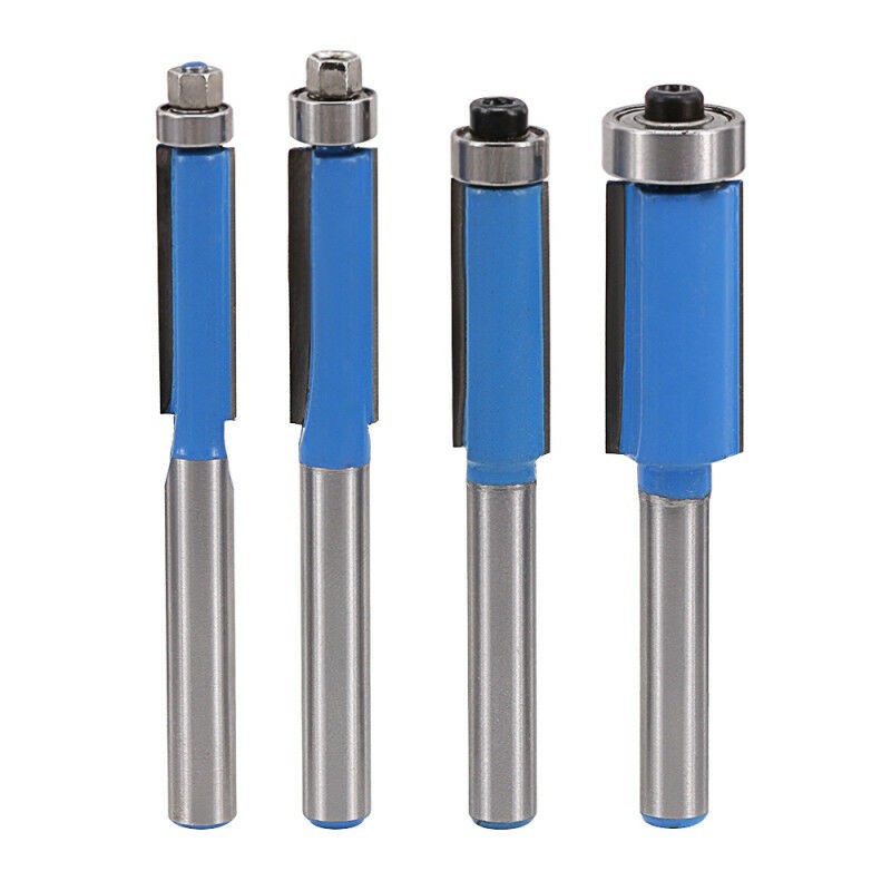 [ROMAYTH] 4 ชิ้นตรง Flush Trim Router Bit ชุด TCT Trimmer ตัดเครื่องมือ ...