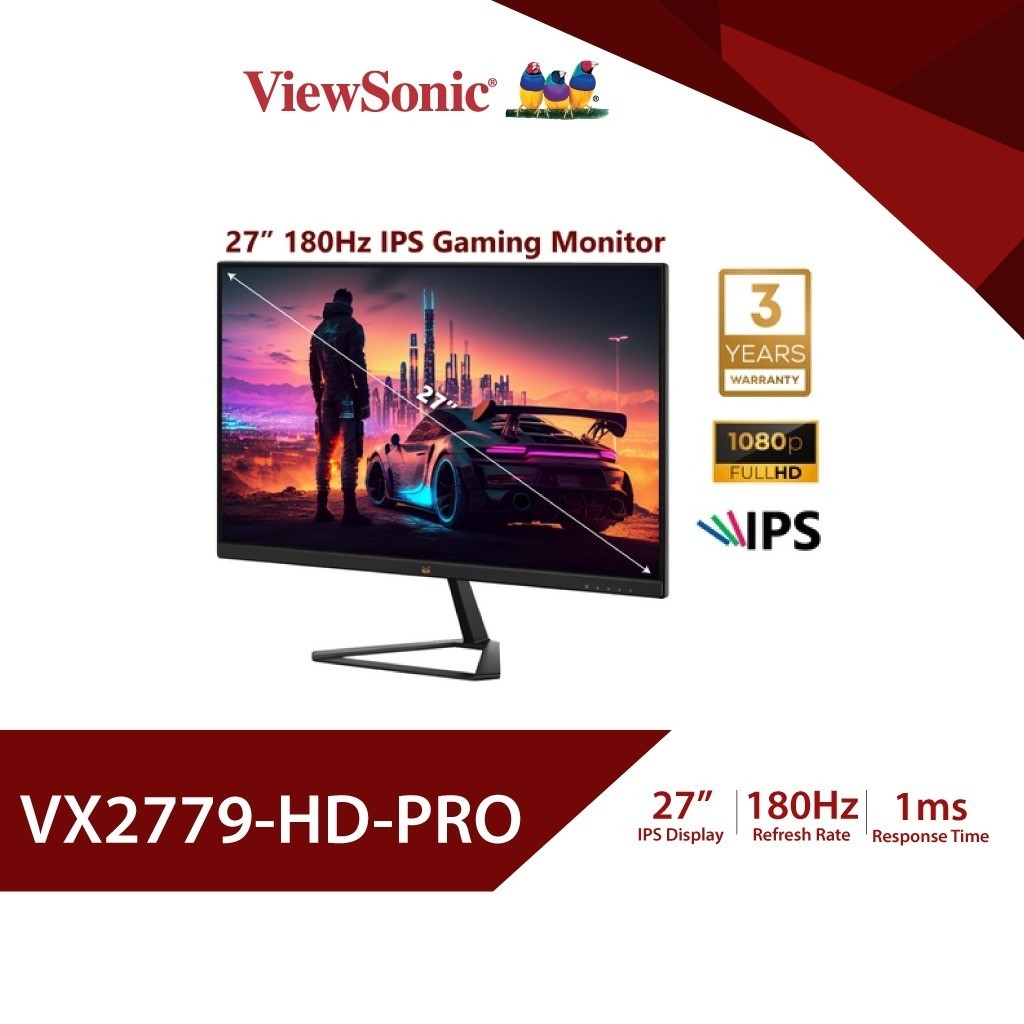 Viewsonic Gaming Monitor VX2779-HD-PRO 27” Full HD / 180Hz / IPS / 1ms (จอมอนิเตอร์เกมมิ่ง ...