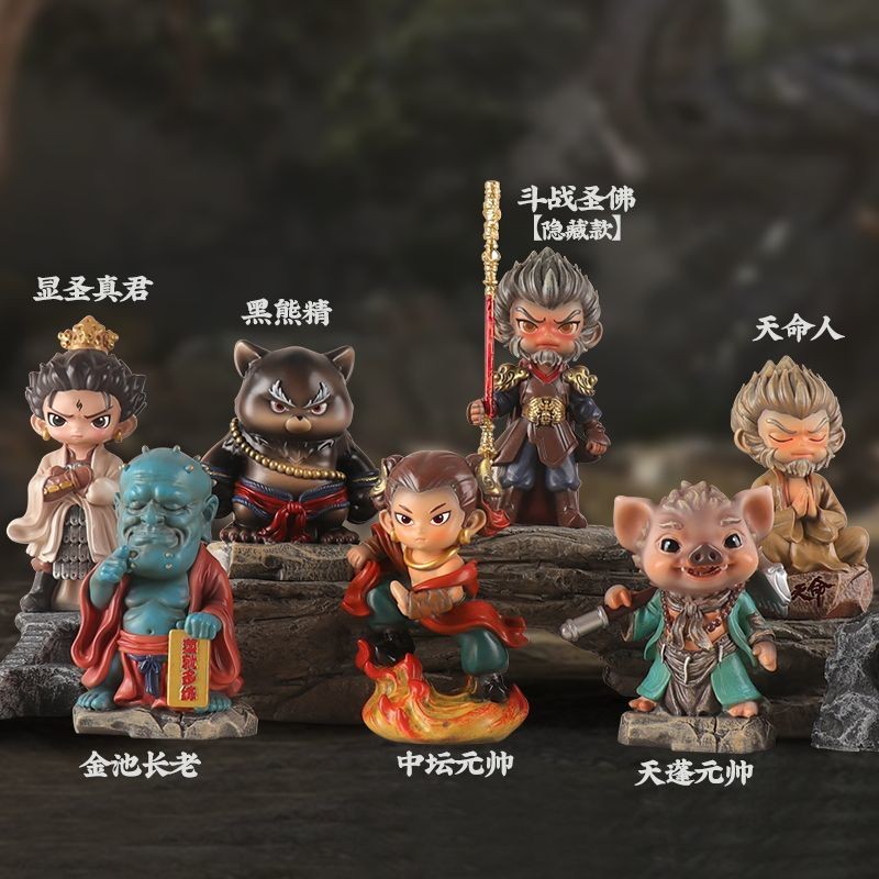 ตำนานสีดำ Wukong Blind Box เกมทำมือ Great Sage Golden Cudgel Stick ...