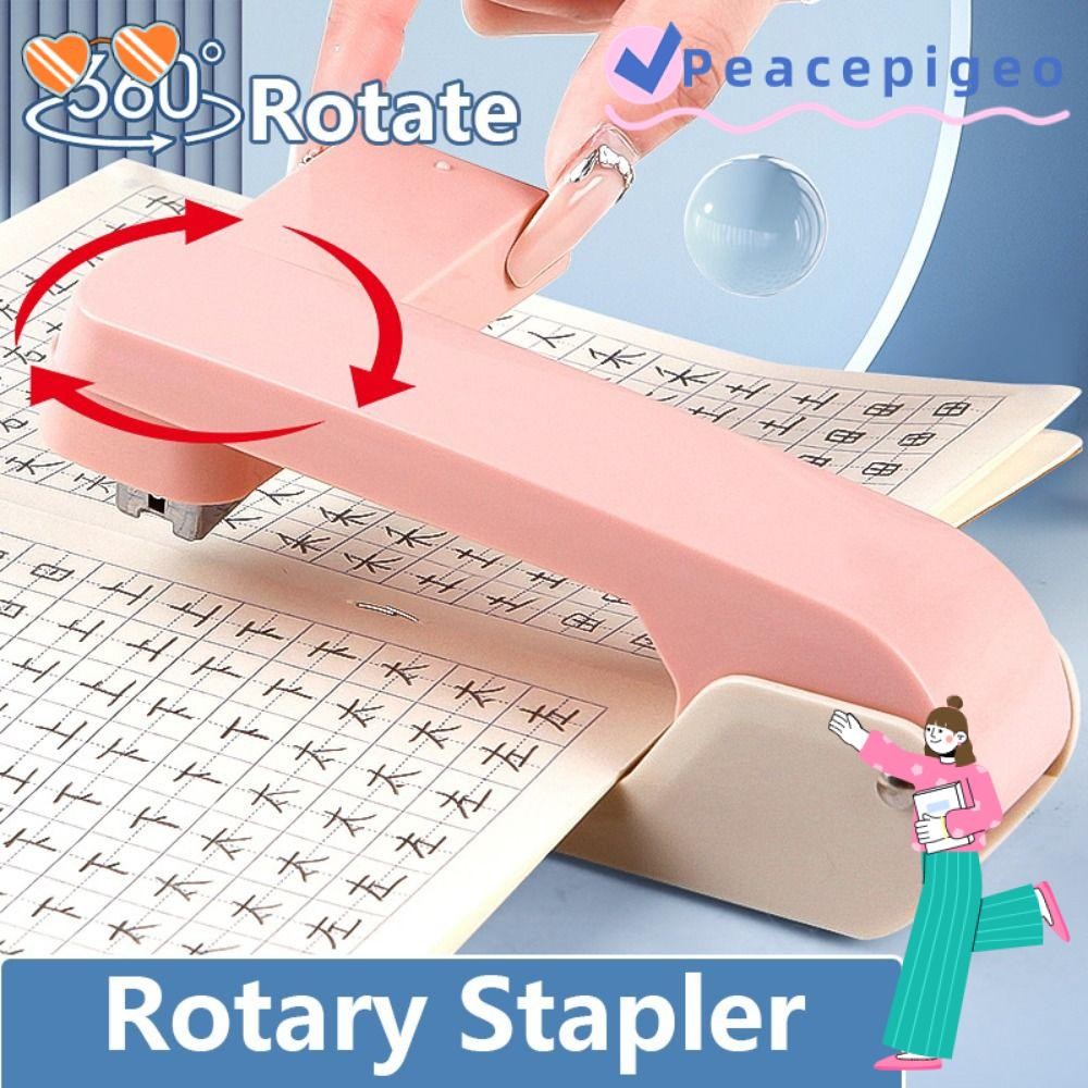 PEACEPIGEO เครื่องเย็บกระดาษ, 360 องศาโรตารีความพยายามยาว,อเนกประสงค์ Heavy Duty ใช้ 24/6 ลวด ...