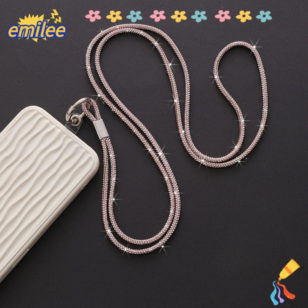 EMILEE โทรศัพท์ Anti-lost เชือก, Bright Bling Bling Rhinestone โทรศัพท์ ...