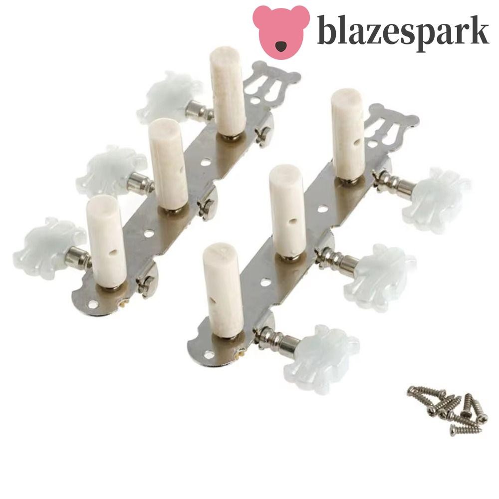 BLAZESPARK 2 ชิ้น/เซ็ตหมุดปรับแต่งกีตาร์คลาสสิก,โลหะกึ่งปิด|กุญแจหัวจูนเนอร์ อะไหล่ลูกบิดกีต้าร์ ...