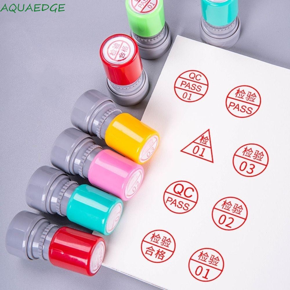 AQUAEDGE QA QC Inspect Stamp, Self-Inking IQC Quality PASS Stamp ...