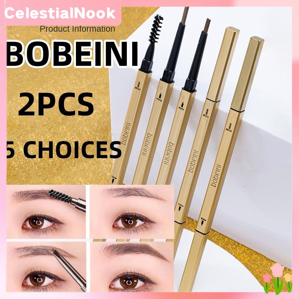 Bobeini ดินสอเขียนคิ้ว 2 หัวพร้อมแปรง อัตโนมัติ กันน้ำ กันเหงื่อ ติดทน ...