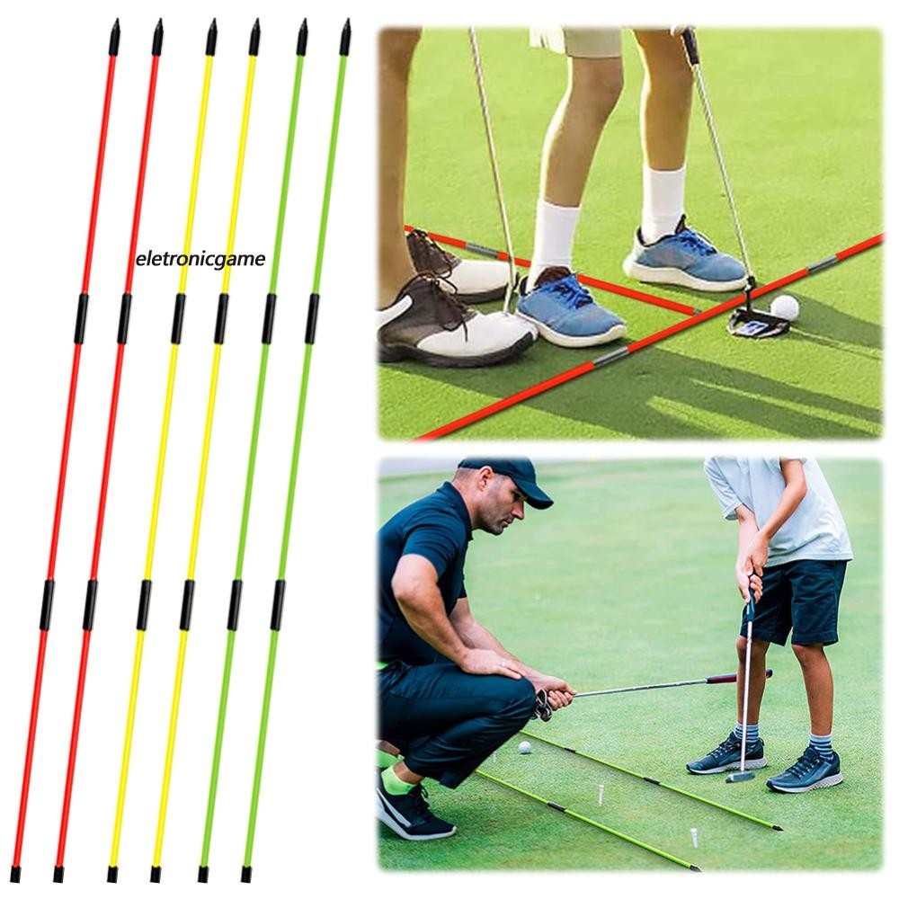 2 ชิ้น Golf Alignment Stick Golf Alignment Rod พับแบบพกพาสําหรับการฝึก ...