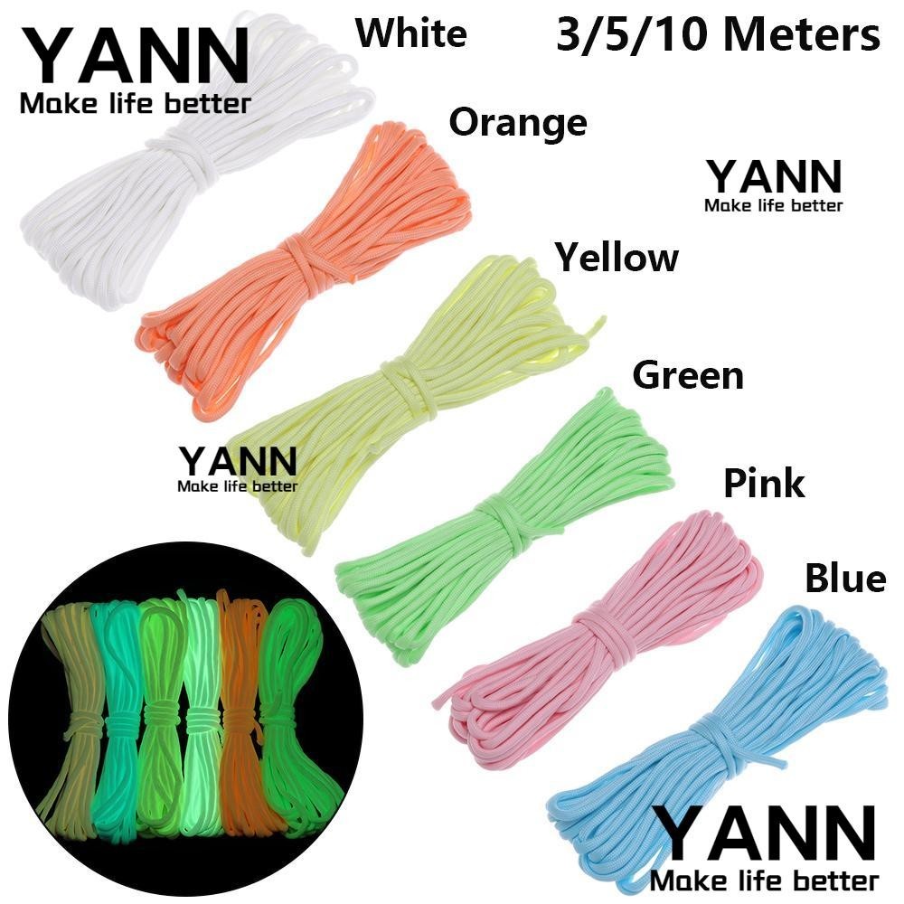Yann1 3/5/10 เมตร Paracord Hot Camping อุปกรณ์ 7Strands Paracord Cords Camp Glow Paracords ...