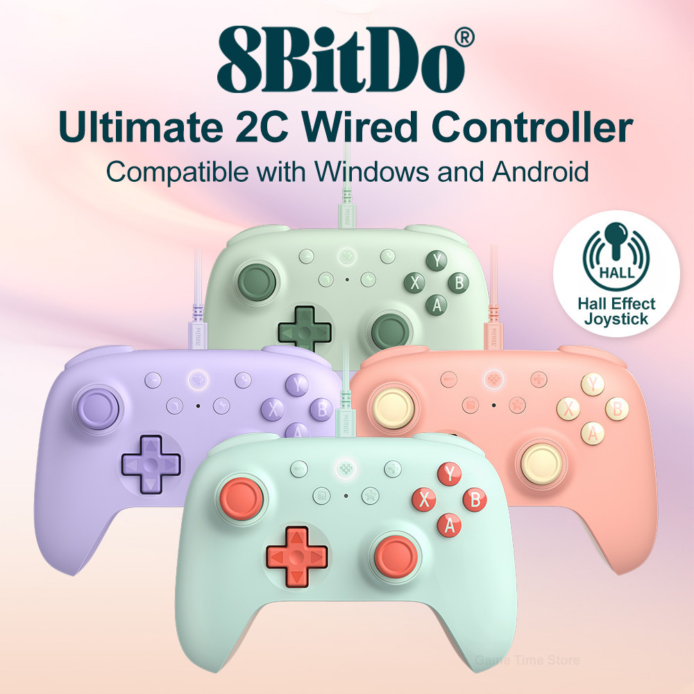 8bitdo Ultimate 2C Wired Controller สําหรับ PC Android พร้อม Hall ...