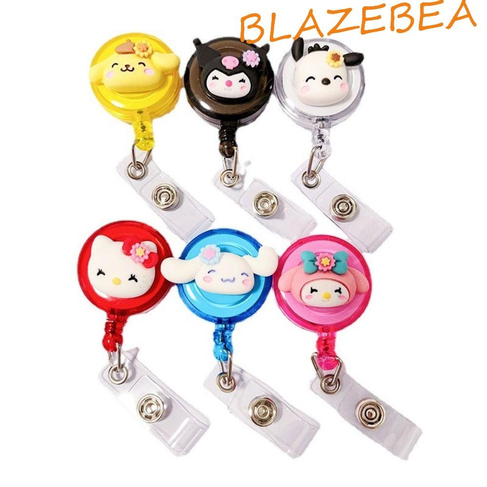 Blazebea ID Card Holder, Cinnamoroll Pompompurin Retractable Badge Reel, นักเรียนใช้ Kuromi Cute ...