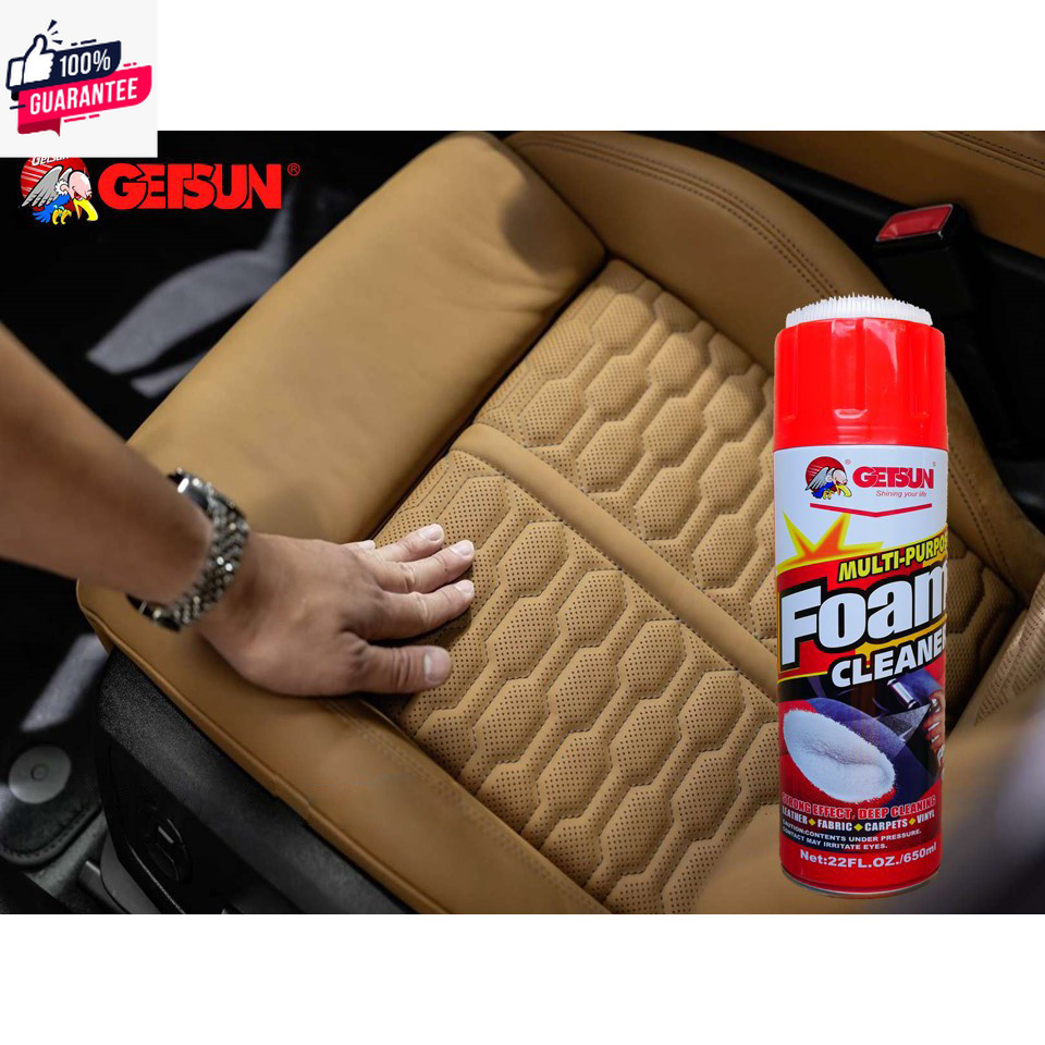 สเปรย์โฟมทำความสะอาดเาะ Getsun multi-purpose foam cleaner 650 ml น้ำยาซักเาะ ซักผ้า ซักพรม หนัง ...