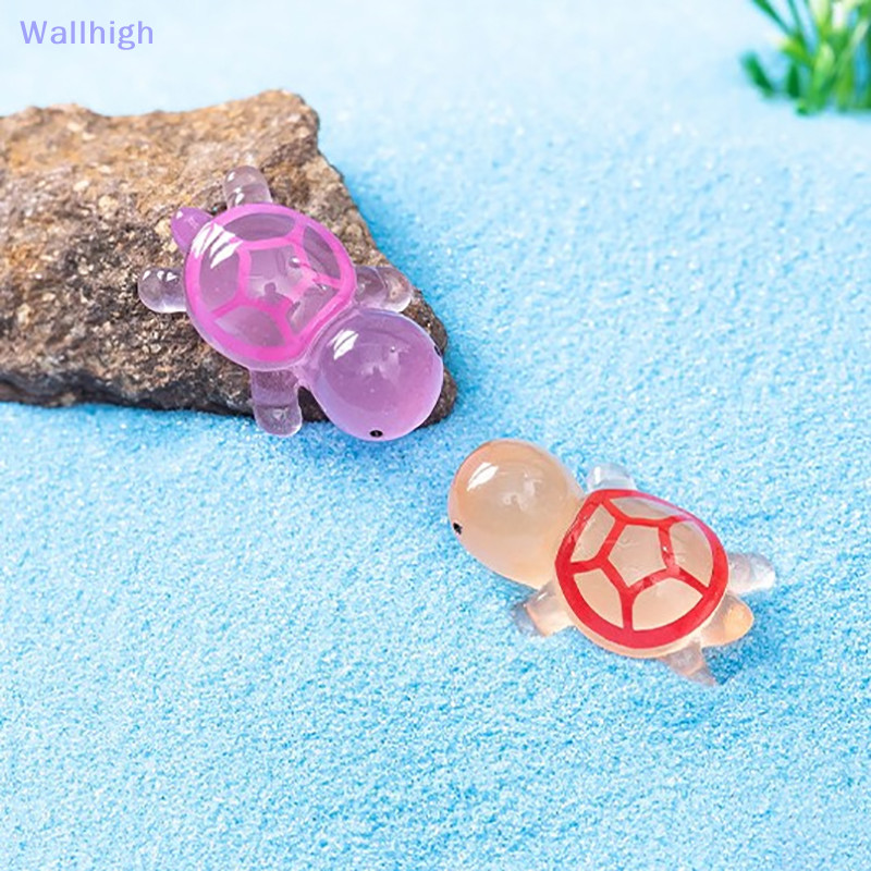 Wallhigh> 10 ชิ้น Mini Turtles Luminous เครื่องประดับตัวเลขเต่าขนาดเล็ก Micro Fairy Garden ภูมิ ...