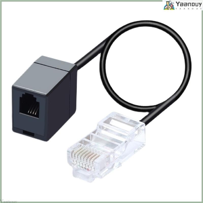 Yaa RJ45 ถึง RJ11 สายแปลงสําหรับการเชื่อมต่อโทรศัพท์พื้นฐาน RJ45 8P8C ...
