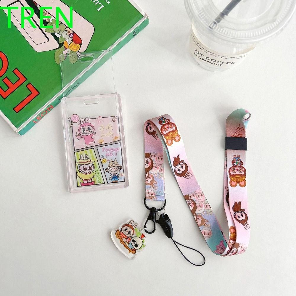 Tren Labubu Card Sleeve, Zimomo พร้อม Lanyard Labubu Time Bus Card ...