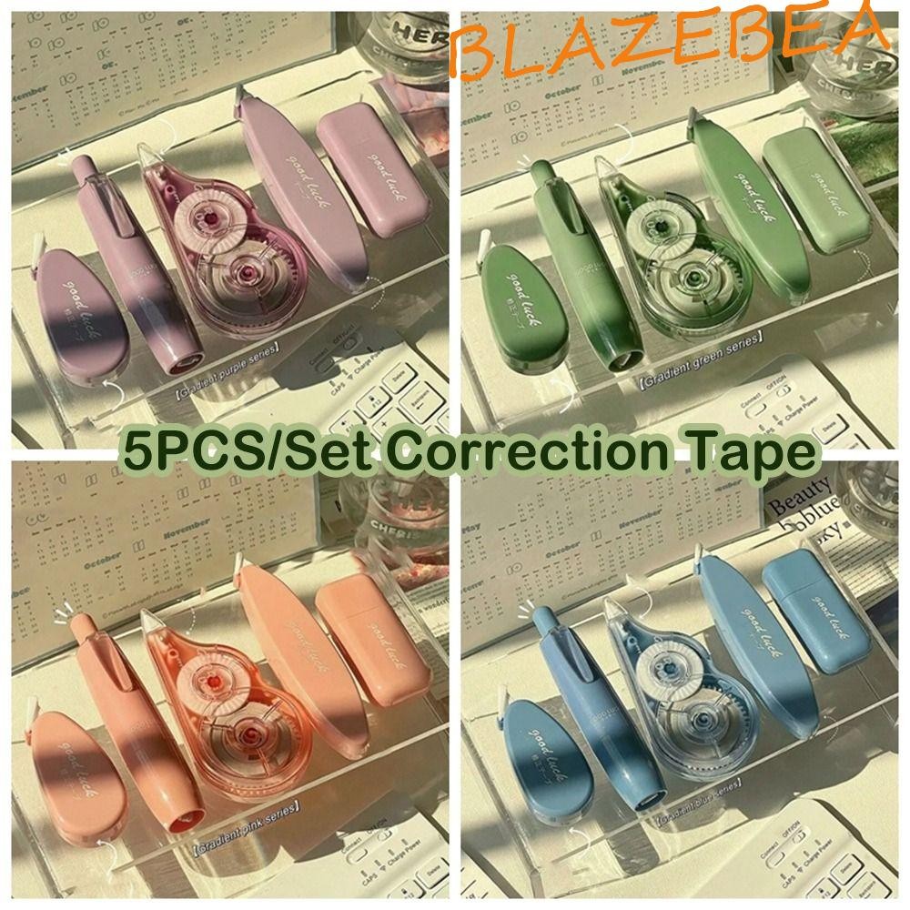 Blazebea ชุดเทปลบคําผิด 5 ชิ้น, เทปดัดแปลงสุนทรียศาสตร์เรียบ, ความจุขนาดใหญ่ที่สร้างสรรค์ INS ...