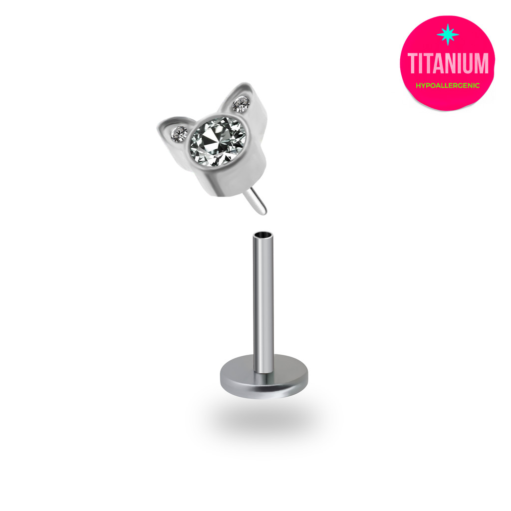 Siamese Cat Titanium Flatback Earring (1ชิ้น) | Shopee Thailand